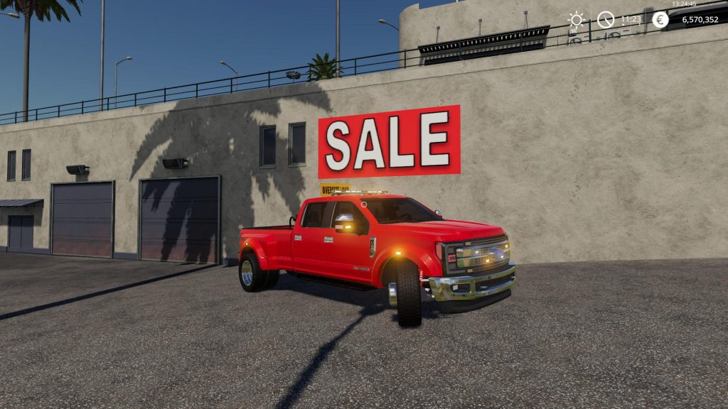 F450 with strobes and oversize banner v1.0 FS19 Mod - Farming Simulator 25