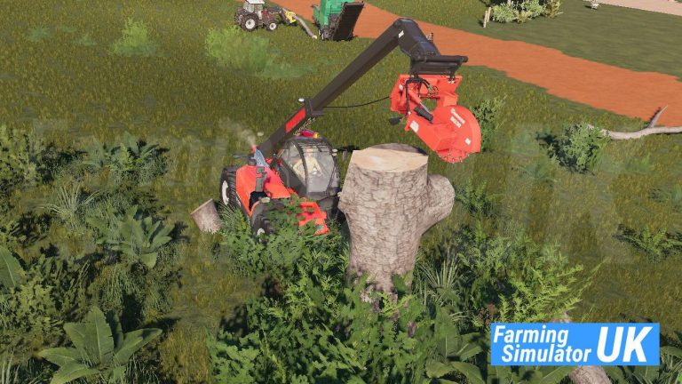 Stump Grinder with Telehandler Mount v1.0 FS19 Mod - Farming Simulator 25