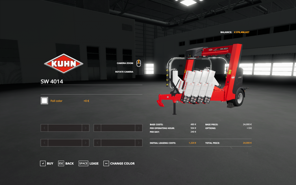 Kuhn SW4014 FAST bale Wrapper V1.0 FIX FS19 Mod - Farming Simulator 25