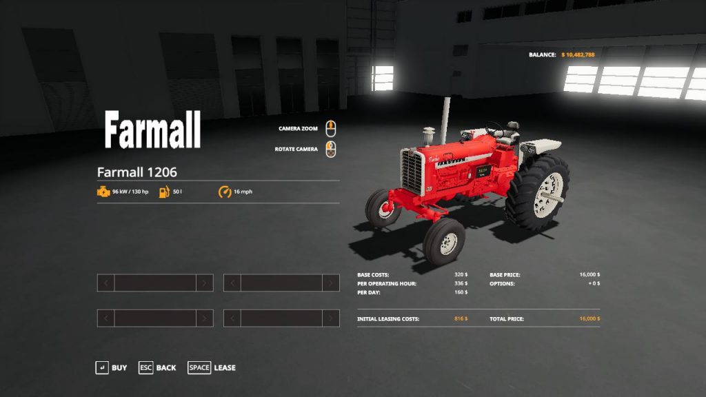 Farmall 1206 v1.0 FS19 Mod - Farming Simulator 25