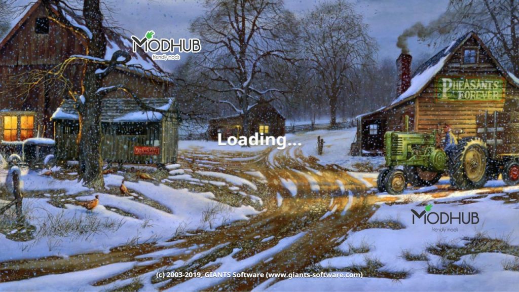 WINTER NIGHT FARM MENU BACKGROUND v1.0 FS19 Mod - Farming Simulator 25