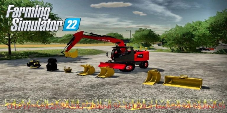 FS22 LIEBHERR 950 LOXAM Excavators + TOOLS v1.0.0 | FS22 Mod Download