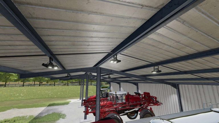 FS22 EasyShed 1 with Lights v1.0.0.0 | FS22 Mod Download