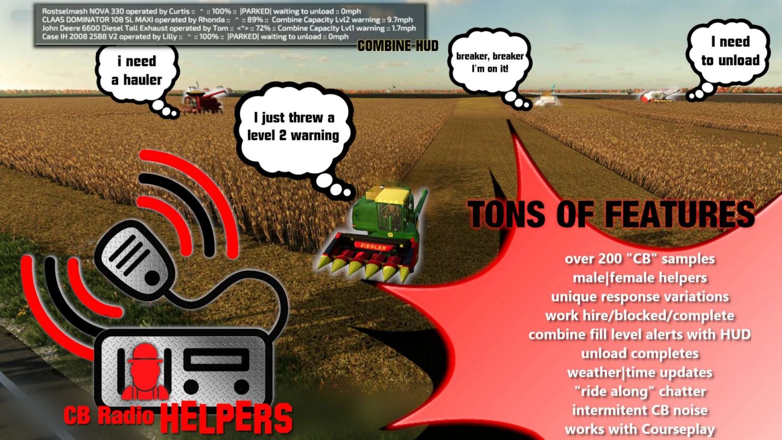 FS22 CB Radio Helpers v1.0.0.0 | FS22 Mod Download