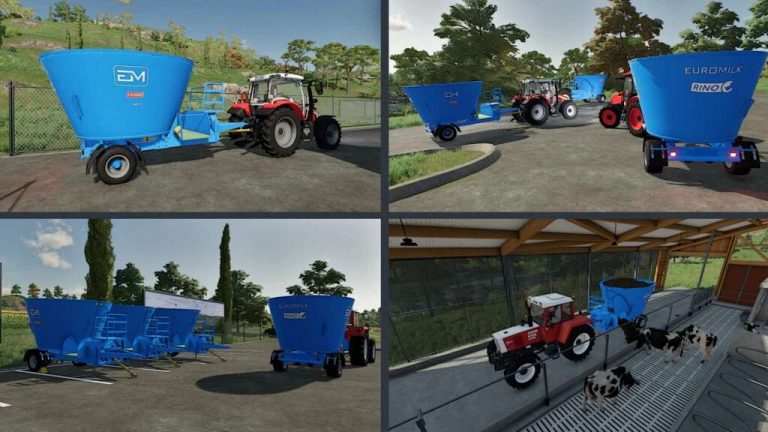 FS22 EuroMilk Forage Wagons Pack v1.0.0.0 | FS22 Mod Download