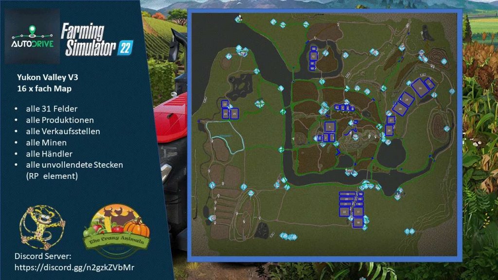 FS22 AutoDrive Curse - Yukon Valley v3.0.0.0 | FS22 Mod Download