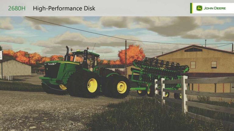 FS22 John Deere 2680H High-Performance Disk v1.0 | FS22 Mod Download