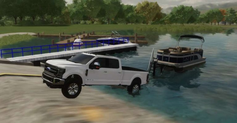 FS22 Bennington Pontoon Boat v2.0.0.0 | FS22 Mod Download