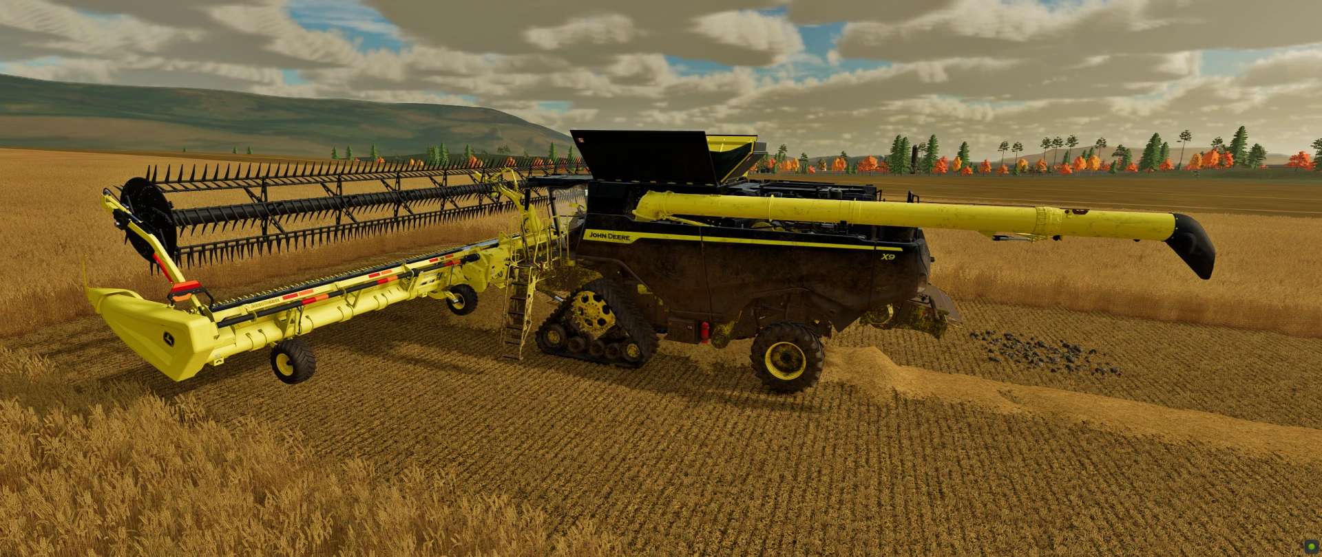 FS22 John Deere X91100 BLACK & YELLOW v1.0.0.0 | FS22 Mod Download