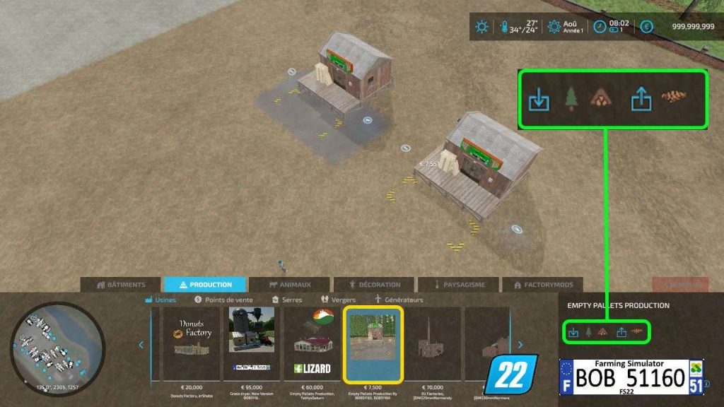 FS22 Production of empty pallets v1.0.0.0 | FS22 Mod Download