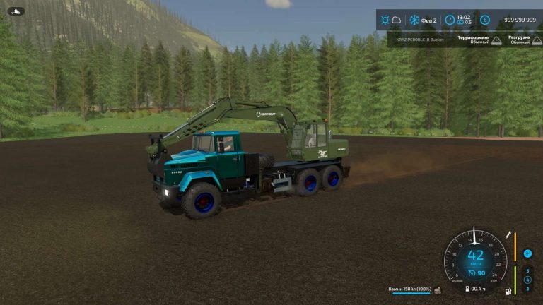 FS22 Kraz 65032 Excavator v1.0.0.0 | FS22 Mod Download