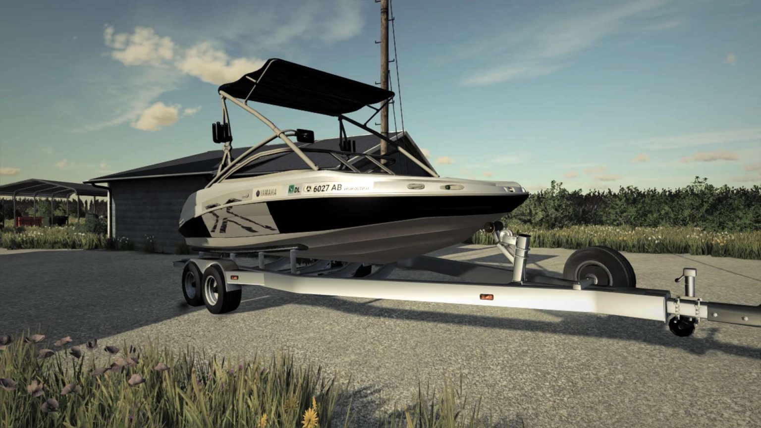 FS22 212X Yamaha Fishing Boat and Trailer V1.0.0.0 | FS22 Mod Download
