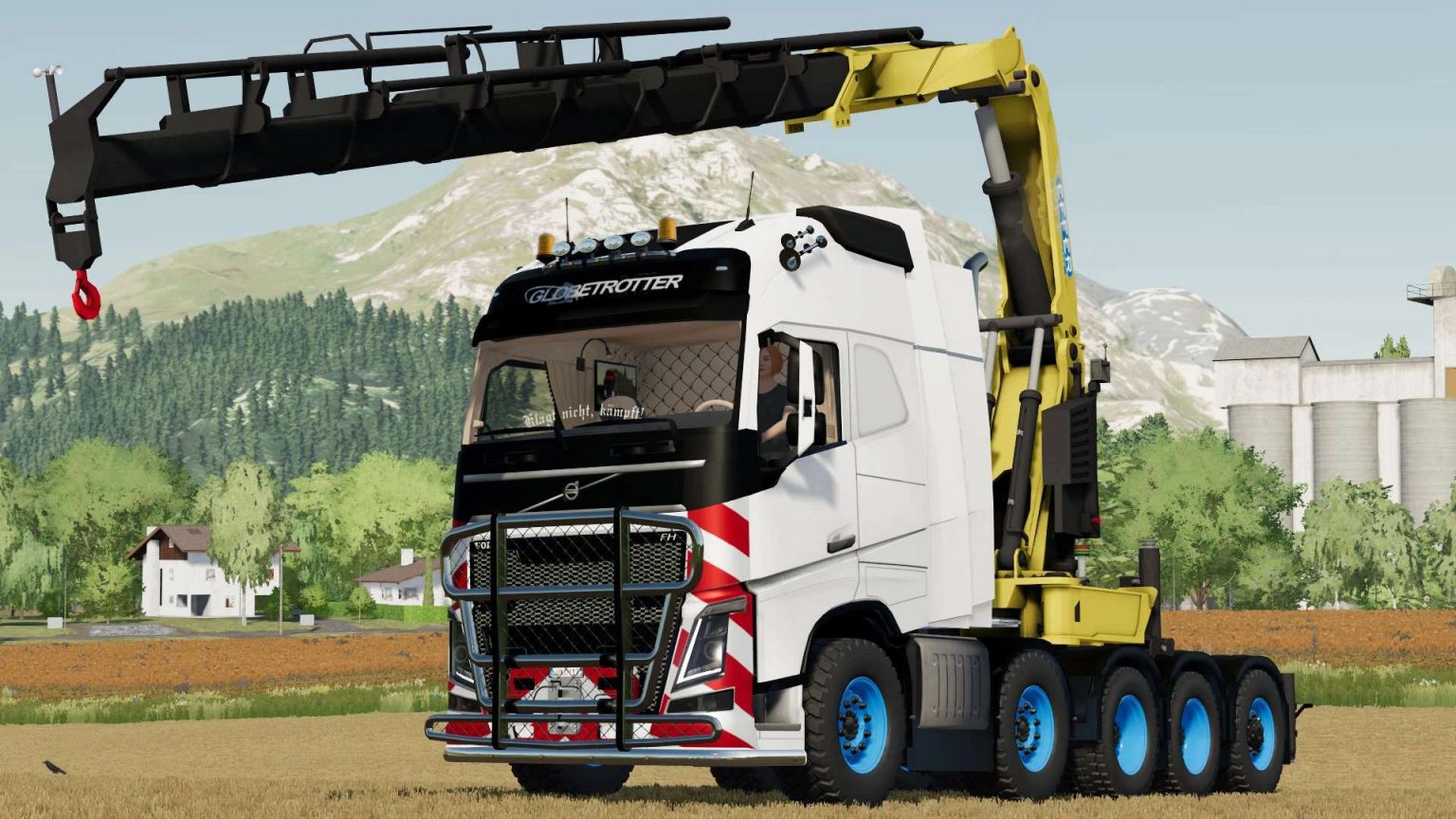 FS22 Volvo FH16 Truck with Effer Crane v1.0.0.0 Mod - Farming Simulator 25