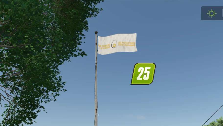 FS25 Canadian Eggs Farmers Flag v1.0.0.0 Mod - Farming Simulator 25