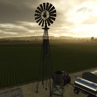 FS25 Old Wind Wheel With Water Tank V1.0.0.0 Mod - Farming Simulator 25
