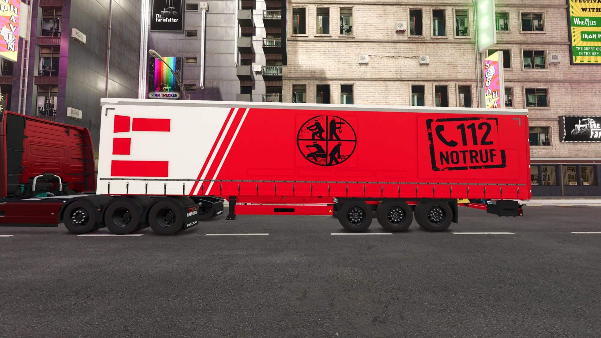 FS25 ProfiLiner Trailer Fire department v1.0.0.0 Mod - Farming Simulator 25