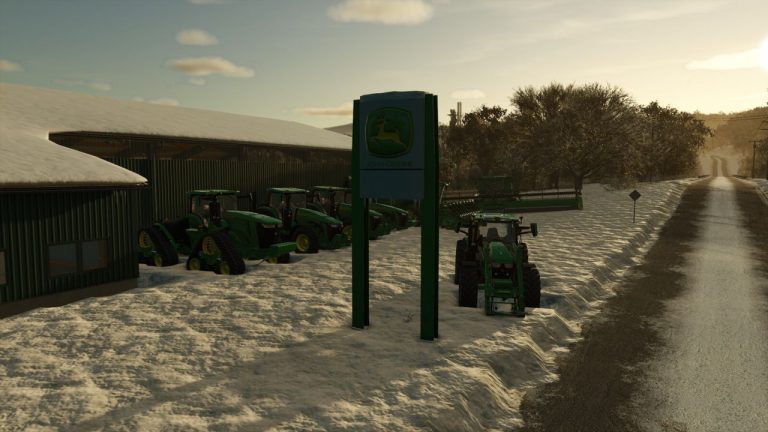 FS25 John Deere Dealer Sign V1.0.0.0 Mod - Farming Simulator 25