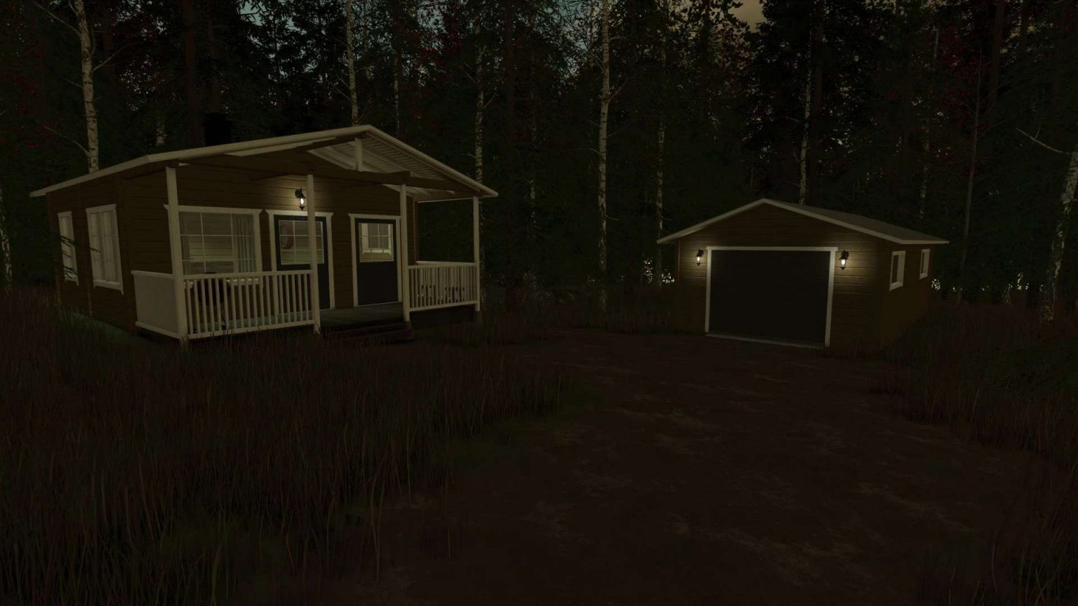 FS25 Wooden Cabin and Garage v1.0.0.0 Mod - Farming Simulator 25
