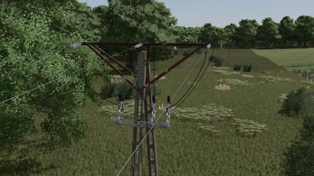 FS25 Polish Power Poles Pack (Prefab) V1.0.0.1 Mod - Farming Simulator 25