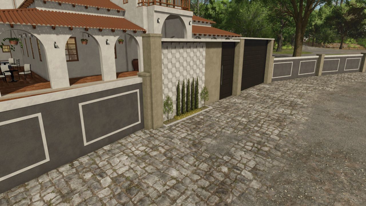 FS25 Modern Wall Set V1.0.0.0 Mod - Farming Simulator 25