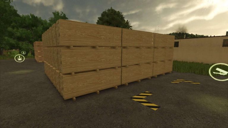 FS25 Storage For Pallets Of Boards, Planks, And Wooden Beams v1.0.0.0 ...