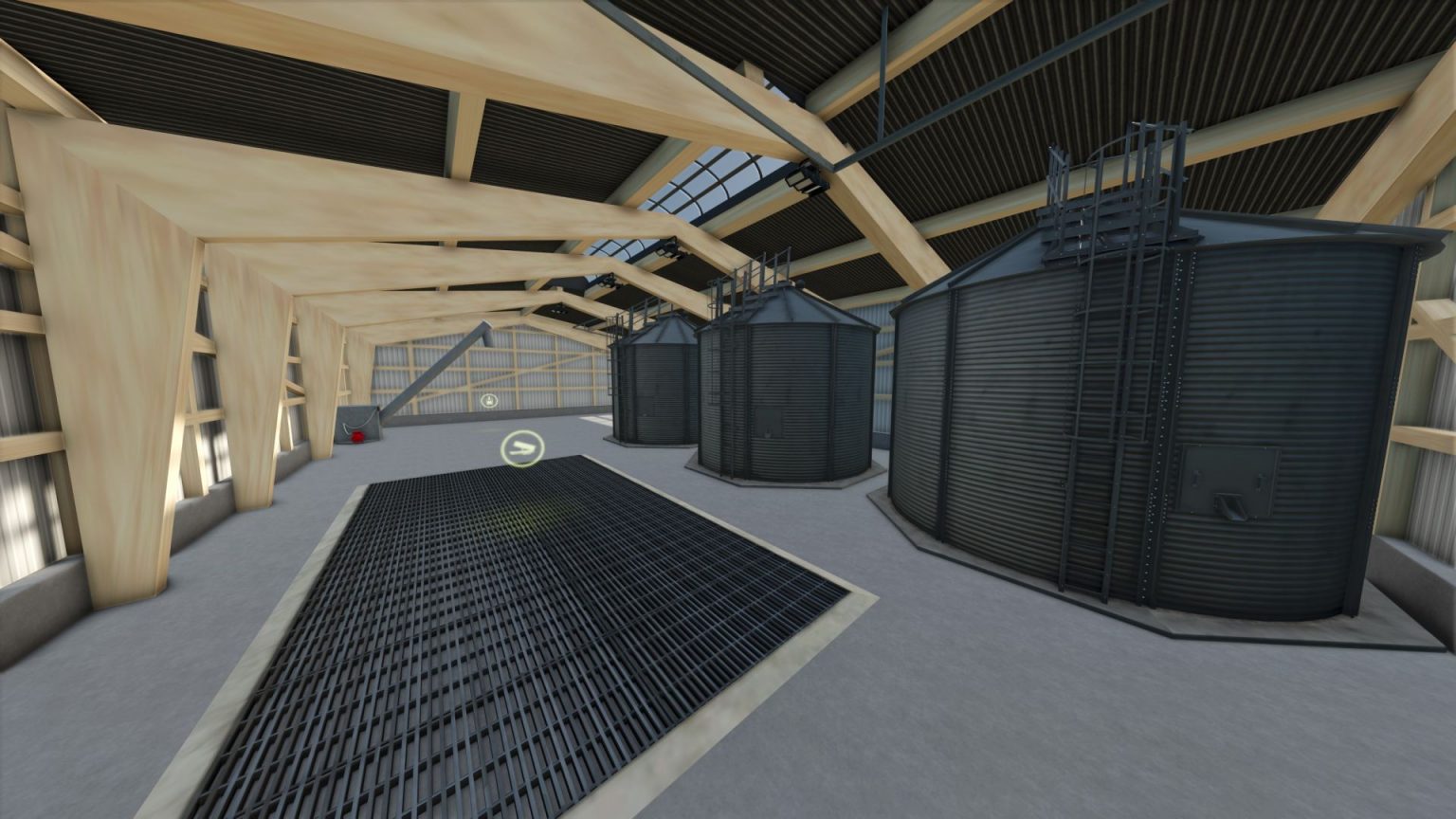 FS25 Hall with integrated silo V1.0.0.1 Mod - Farming Simulator 25