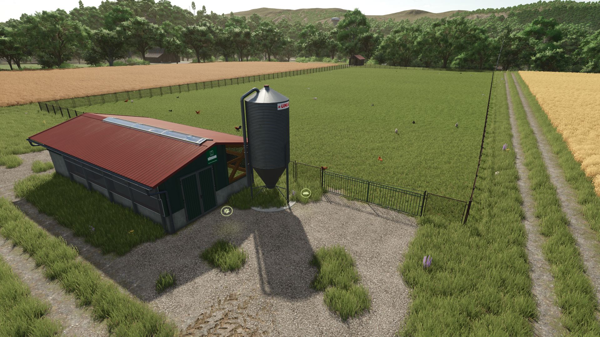 FS25 Large Chicken Coop V1.0.0.0 Mod - Farming Simulator 25