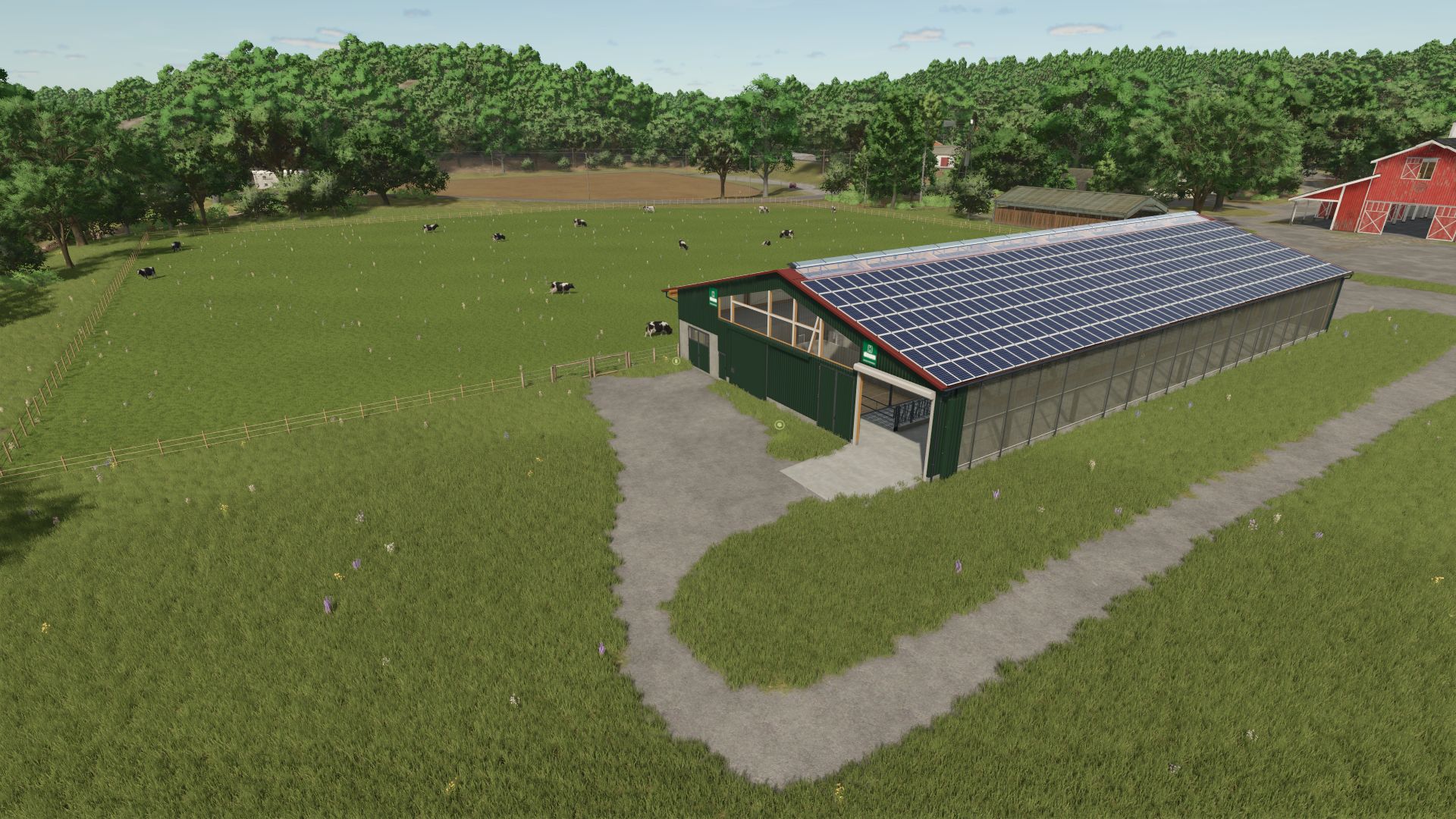 FS25 Large cowshed V1.0.0.0 Mod - Farming Simulator 25