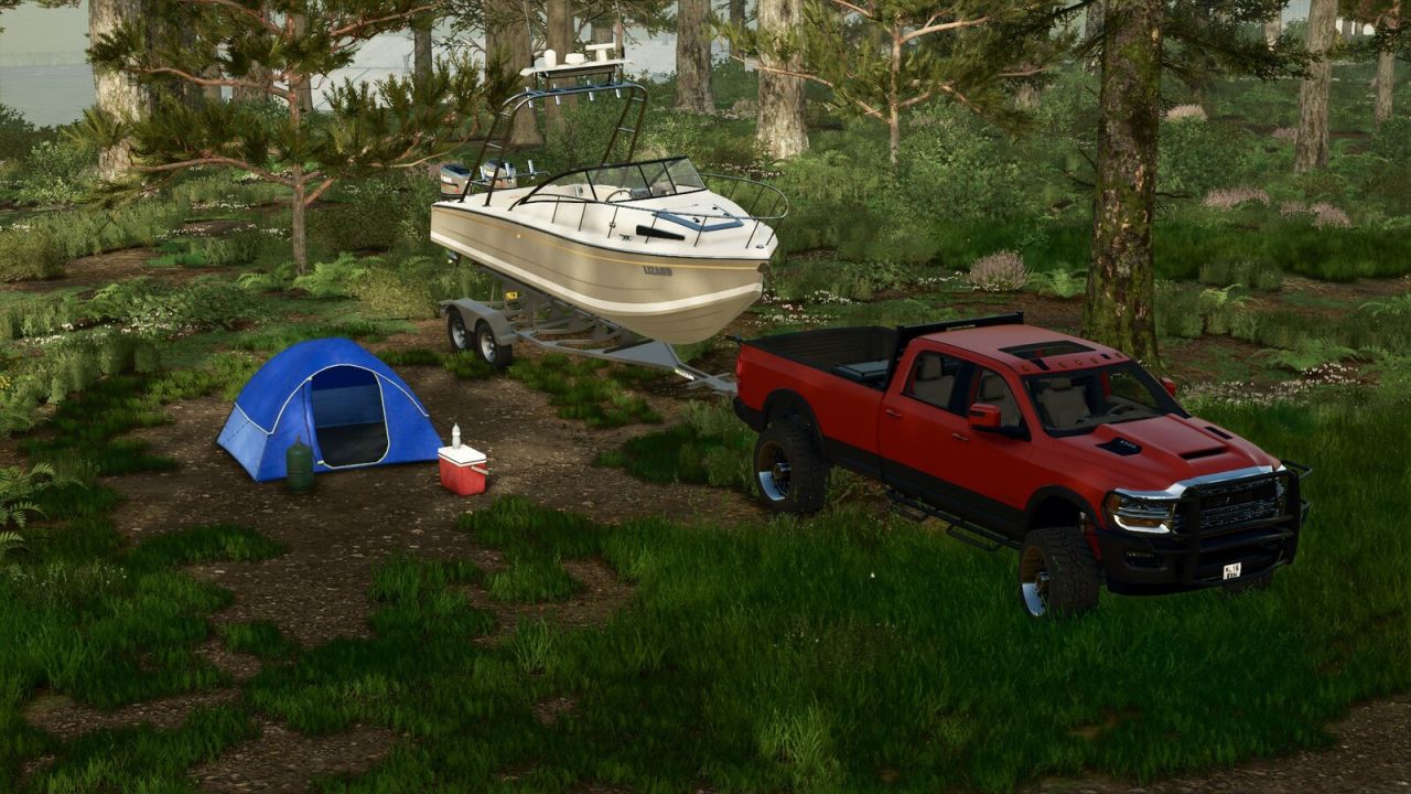 FS25 Boat Trailer V1.0.0.0 Mod - Farming Simulator 25
