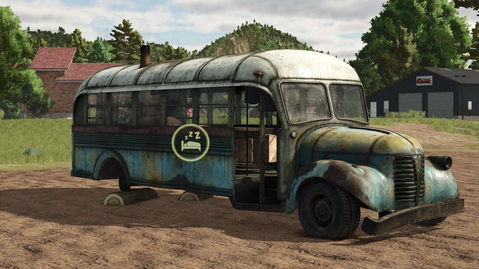 FS25 Damaged Bus House v1.0.0.0 Mod - Farming Simulator 25