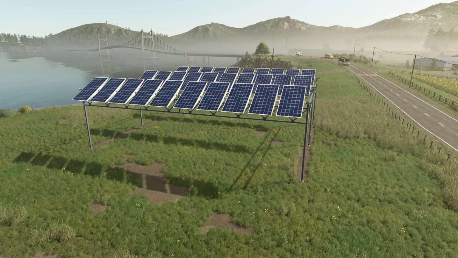 FS25 Elevated Solar Panel v1.0.0.0 Mod - Farming Simulator 25