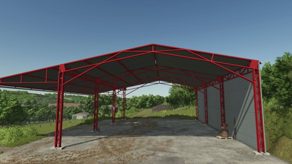 FS25 French Metal Shed V1.0.0.0 Mod - Farming Simulator 25