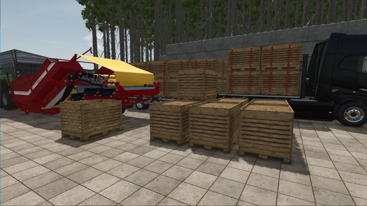 FS25 Grimme Receiving Hopper With Automatic Pallet Stacking V1.0.0.0 ...