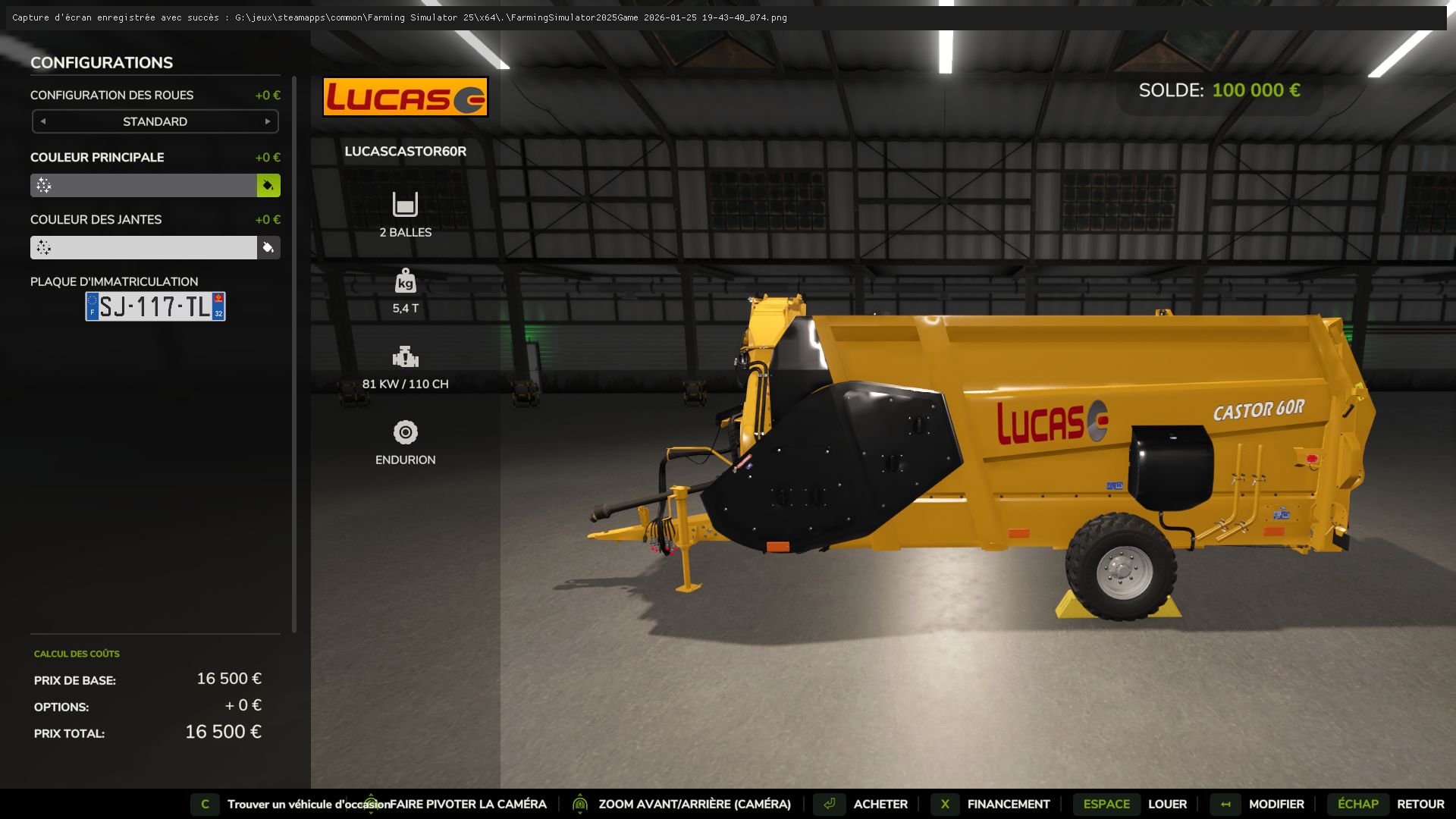 FS25 Lucas Castor 60R V1.0.0.0 Mod - Farming Simulator 25