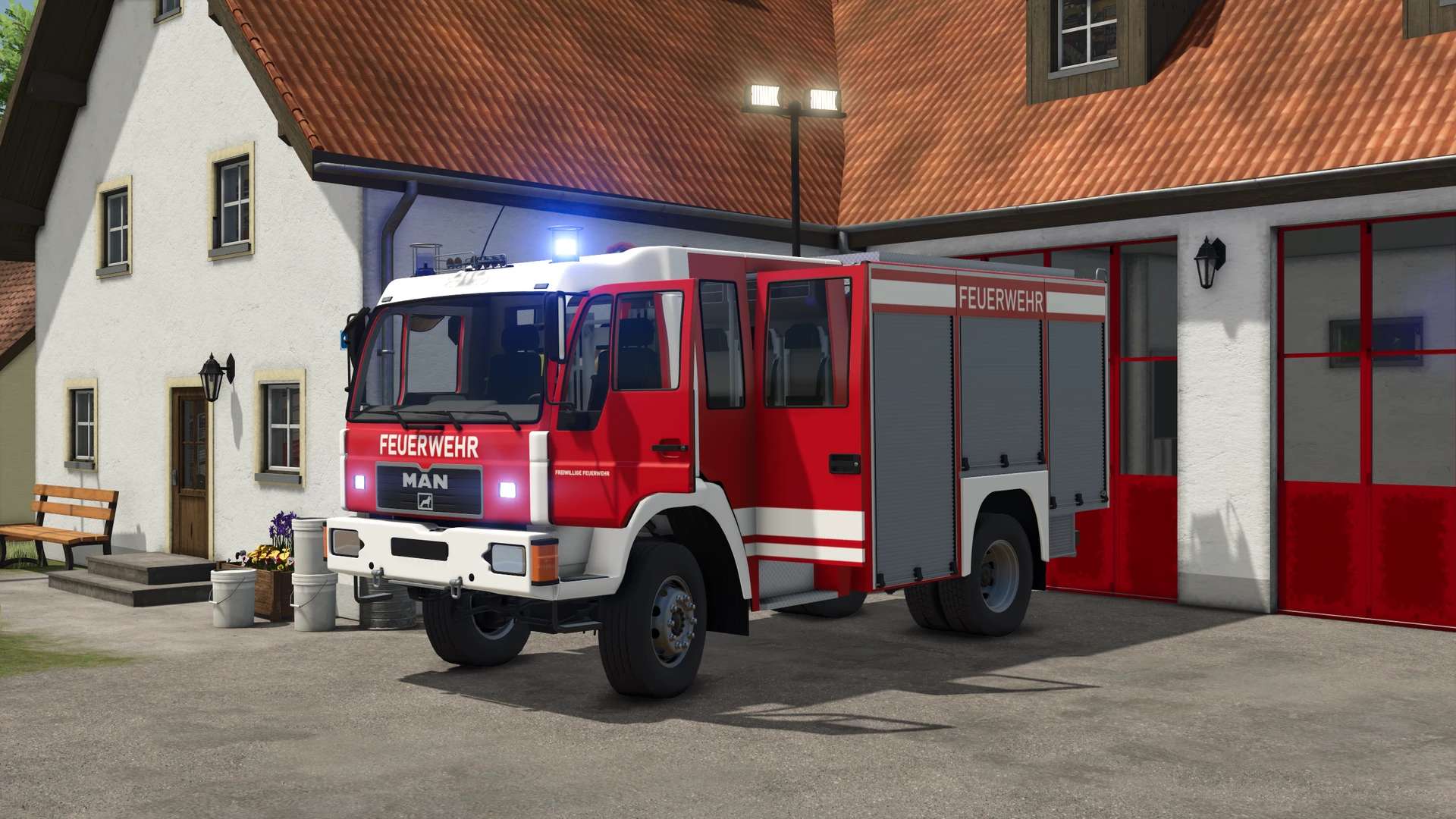 FS25 MAN L2000 Fire Engine v1.0.0.0 Mod - Farming Simulator 25