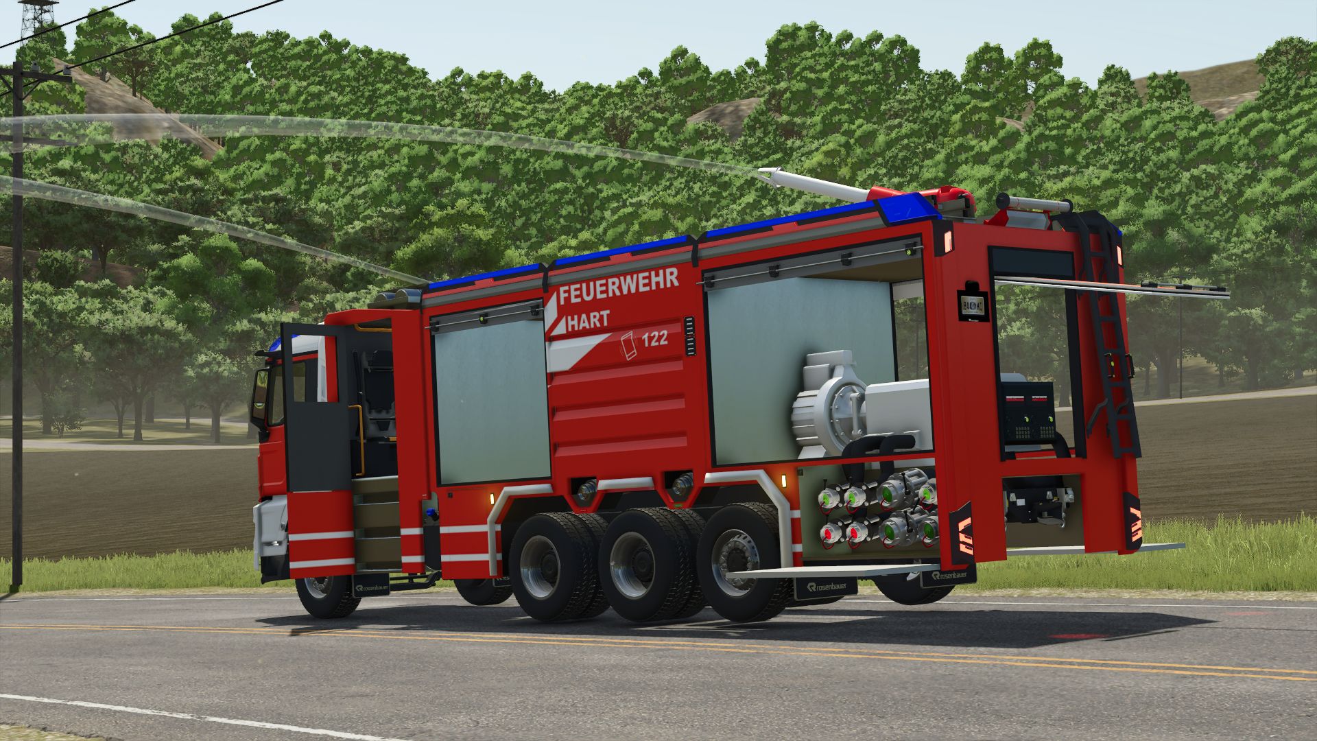 FS25 MAN Rosenbauer ULF v1.0.0.0 Mod - Farming Simulator 25