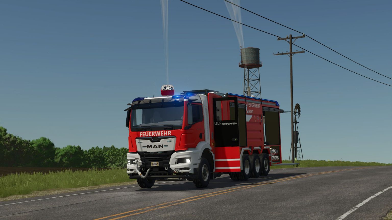 FS25 MAN Rosenbauer ULF v1.0.0.0 Mod - Farming Simulator 25