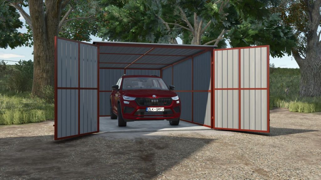 FS25 Pack Of Tin Car Garages V1.0.1.0 Mod - Farming Simulator 25