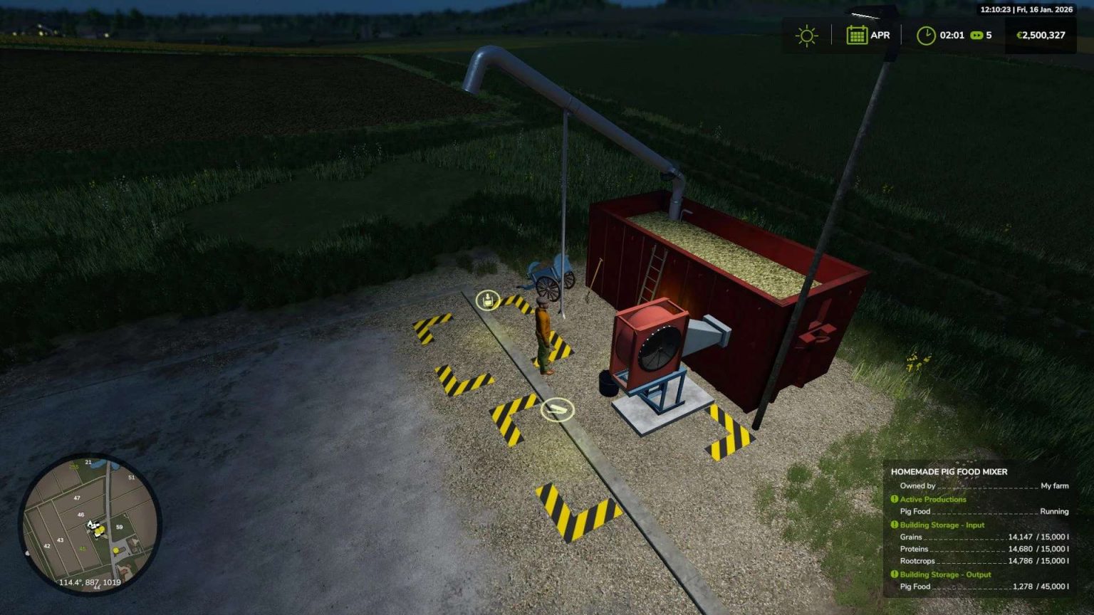 FS25 Pig Food Production v1.0.0.0 Mod - Farming Simulator 25