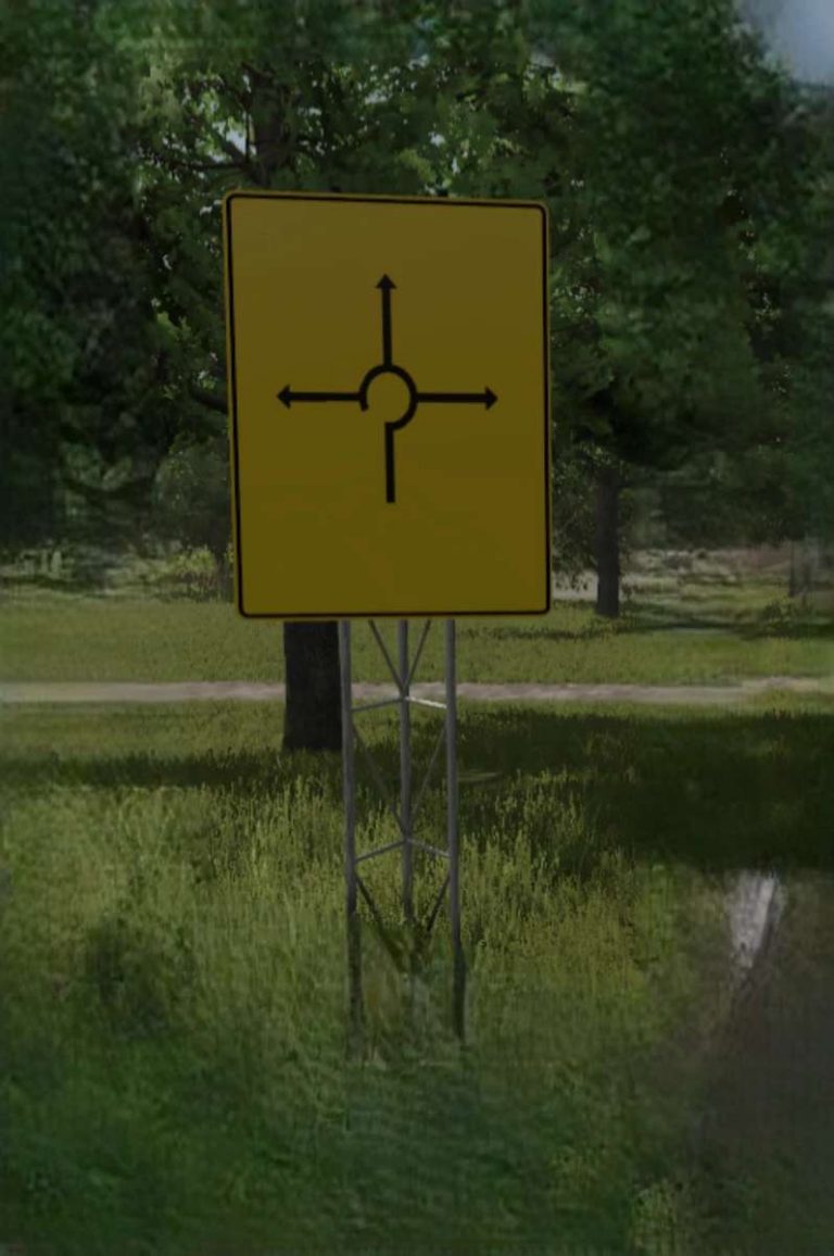 FS25 Roundabout texture for advance direction signs from the R5 Tool v1 ...