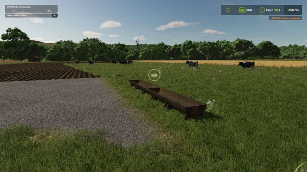 FS25 Trough to decorate pasture v1.0.0.0 Mod - Farming Simulator 25