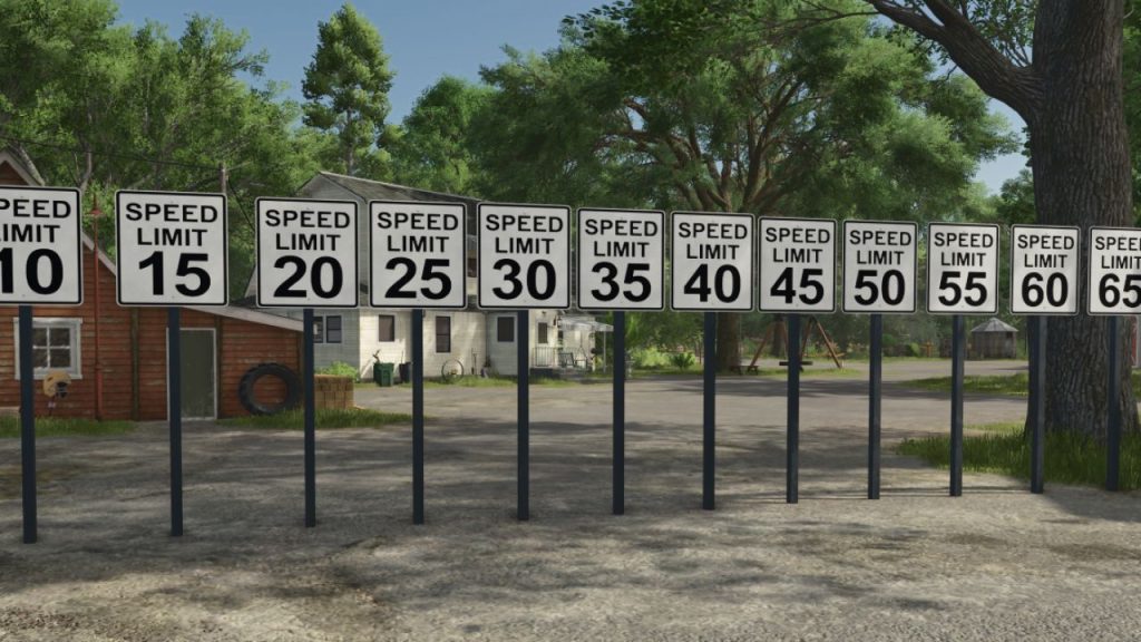 FS25 US Speed Limit Sign V1.0.0.0 Mod - Farming Simulator 25