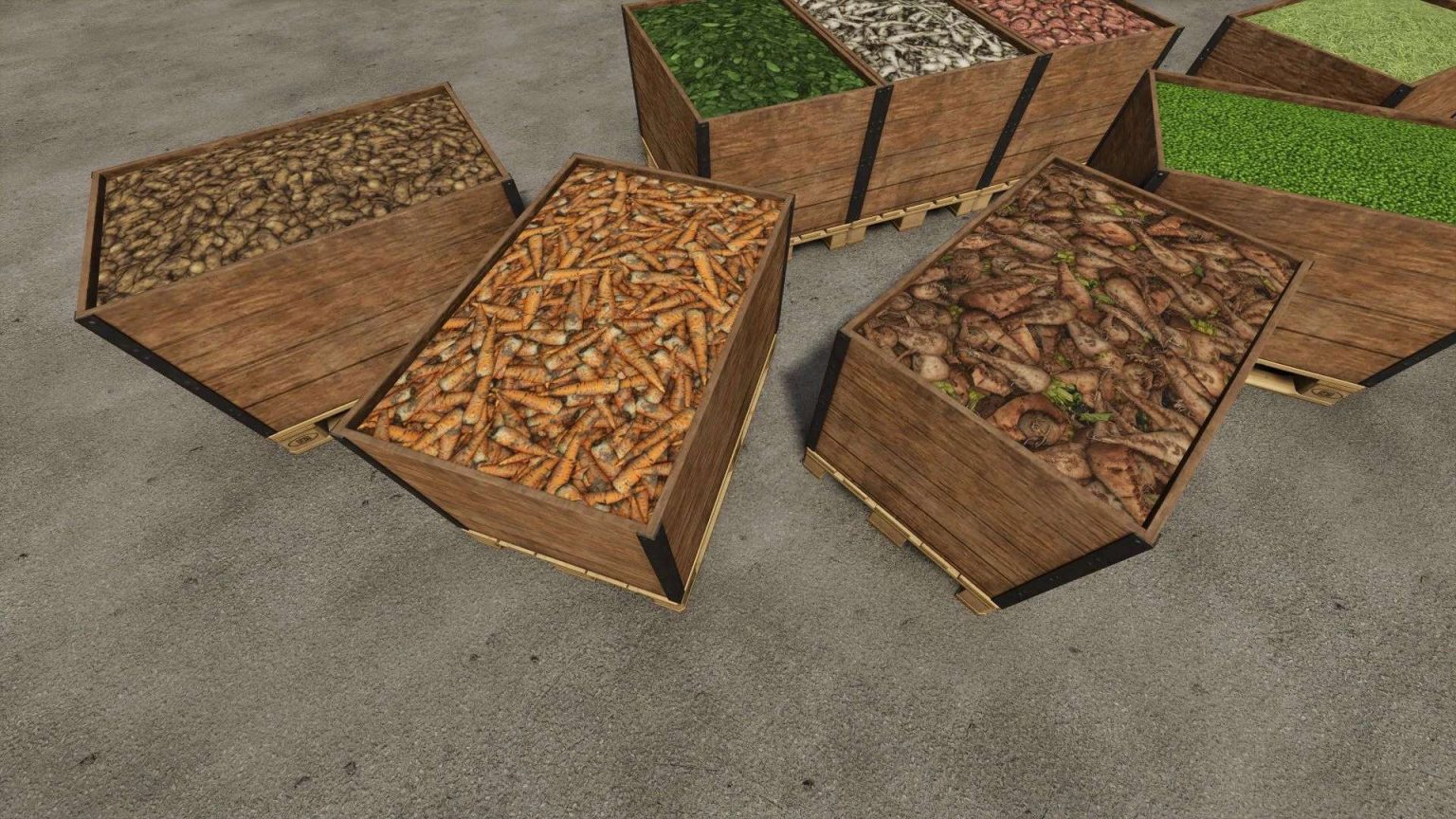 FS25 Root crops pallet v1.2.0.0 Mod - Farming Simulator 25