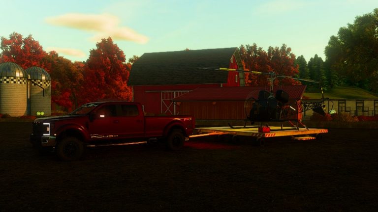 FS25 Movable Helipad Trailer V1.0.0.0 Mod - Farming Simulator 25