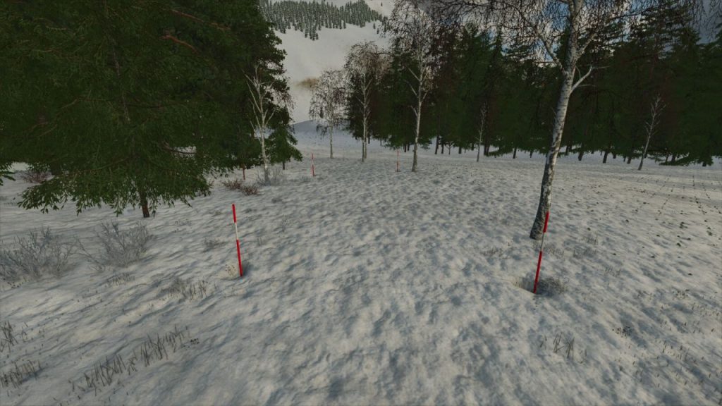 FS25 Swedish Snow Pole V1.0.0.0 Mod - Farming Simulator 25