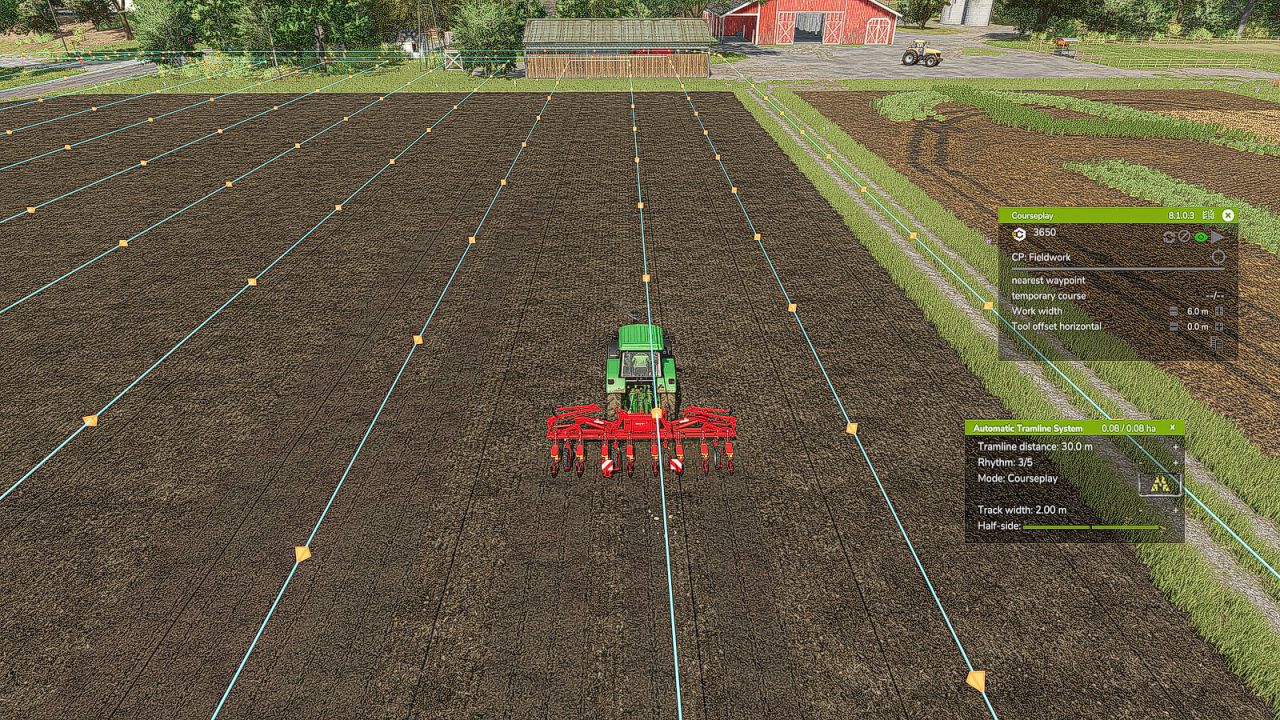 FS25 Automatic Tramline System V1.3.0.0 Mod - Farming Simulator 25