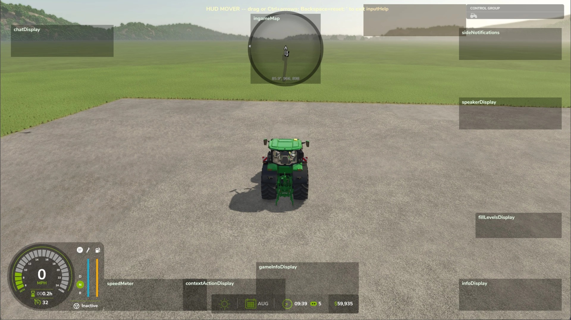 FS25 HUD Mover v1.0.0.0 Mod - Farming Simulator 25