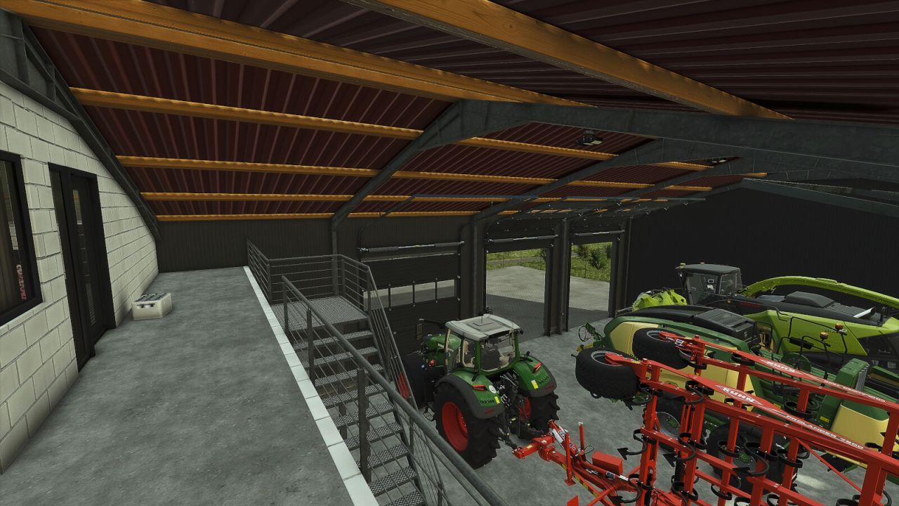 FS25 Industrialbuilding With Garage V1.0.1.0 Mod - Farming Simulator 25