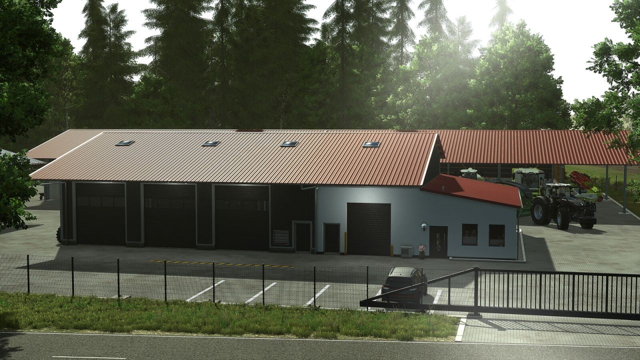 FS25 Industrialbuilding With Garage V1.0.1.0 Mod - Farming Simulator 25