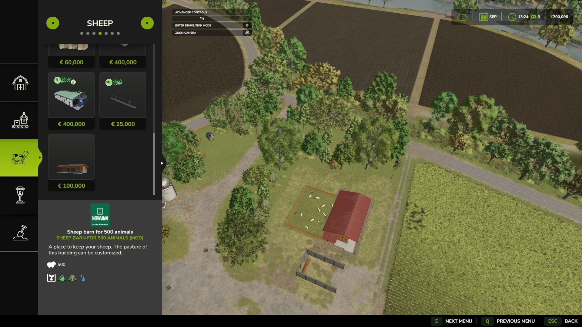 FS25 Sheep Barn For 500 Animals V1.0.0.1 Mod - Farming Simulator 25